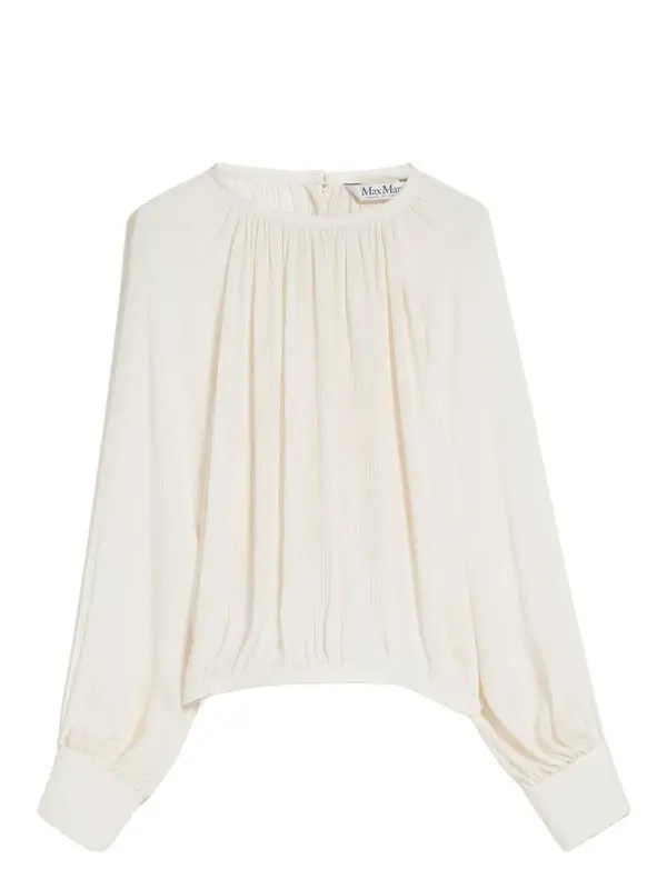 Max Mara Crewneck Long-sleeved Top - Ivory