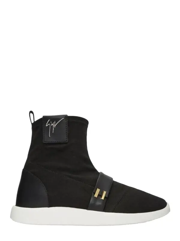 GIUSEPPE ZANOTTI Sock Sneakers With Buckle Detail - Black