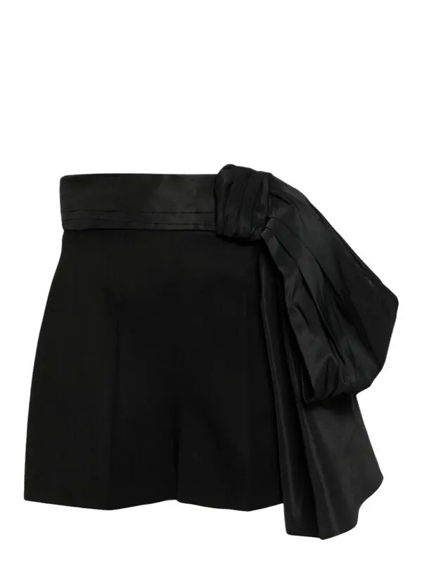 Alexander McQueen Bow-detailed High-waist Shorts - Black