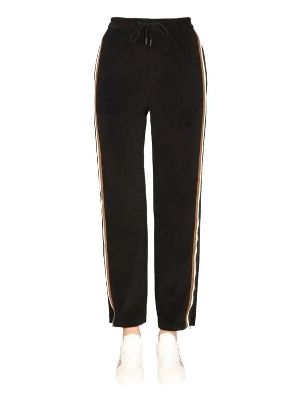 Dsquared2 Side Stripe Drawstring Corduroy Track Pants - Black