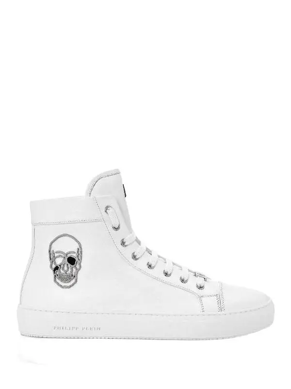 Philipp Plein High-top Sneakers With Logo Detail - White
