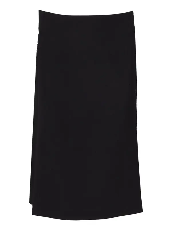P.a.r.o.s.h Wool-blend Midi Skirt - Black