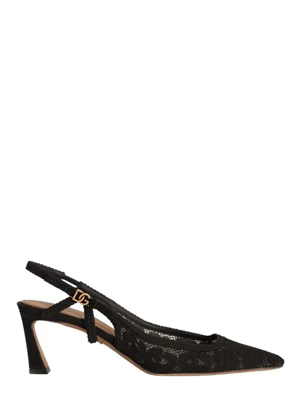 Dolce & Gabbana Lace Slingback Pumps - Black