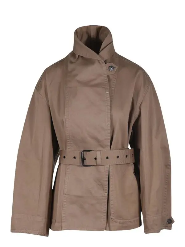Isabel Marant Étoile High Neck Belted Jacket - Brown