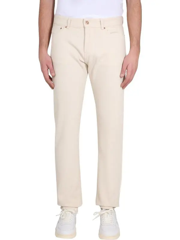 Aspesi Belt-looped Mid-rise Jeans - Pink