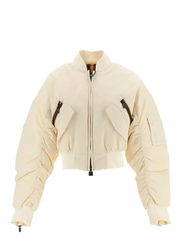 K-WAY Long-sleeve Padded Bomber Jacket - Nude