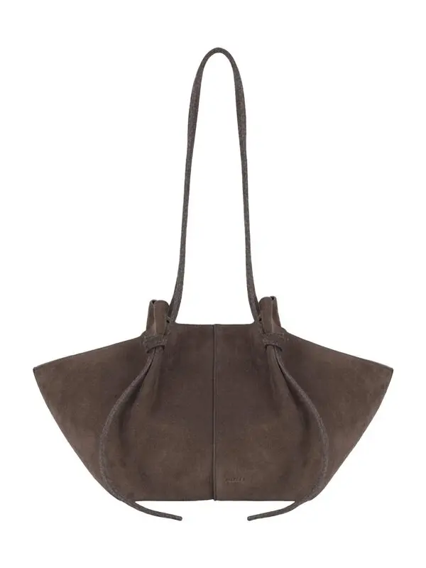 Yuzefi Large Mochi Suede Shoulder Bag - Brown