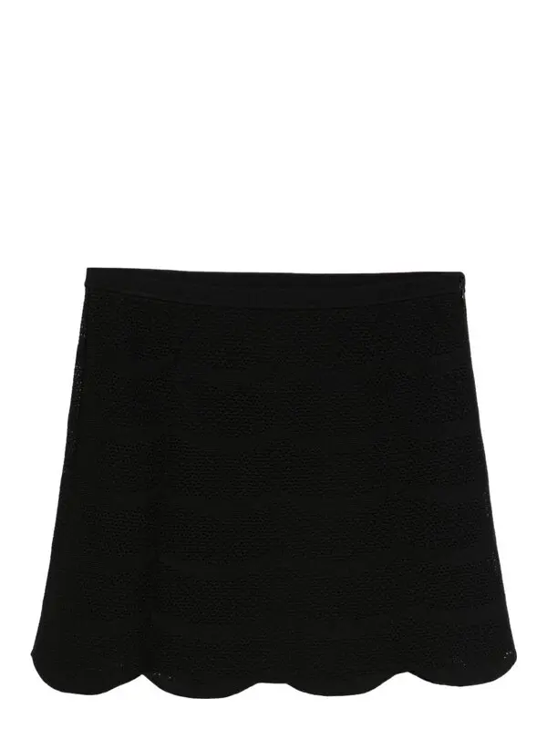 TOM FORD Scalloped Hem Skirt - Black