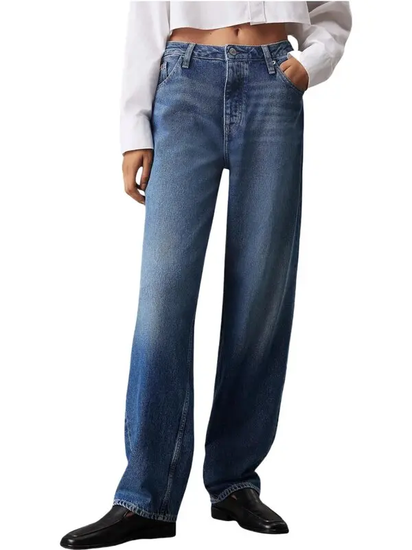 Calvin Klein 90's Loose Fit Straight Leg Jeans - Blue