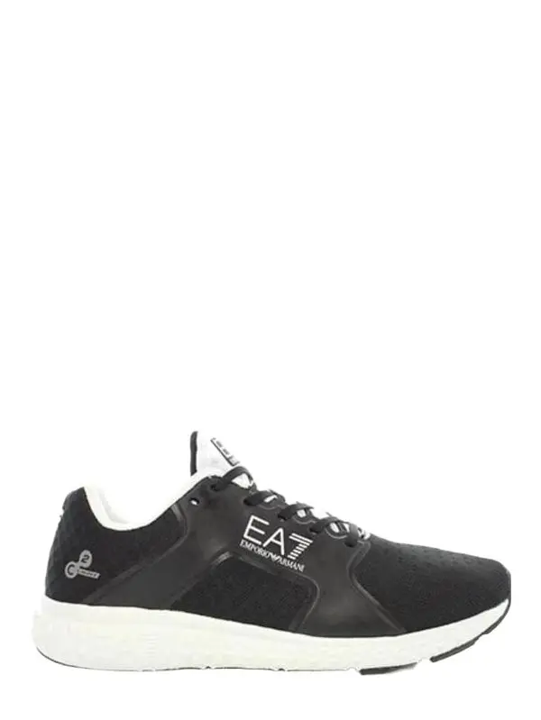 EA7 Logo Strapped Casual Sneakers - Black