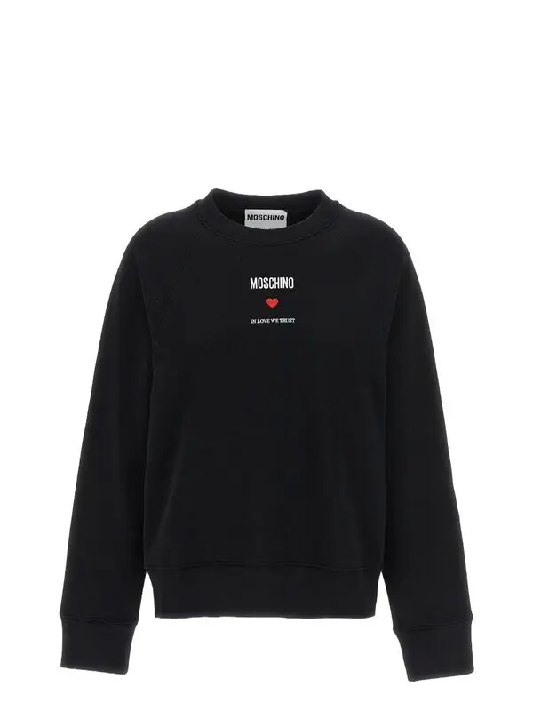 Moschino Embroidered Crewneck Sweatshirt - Black