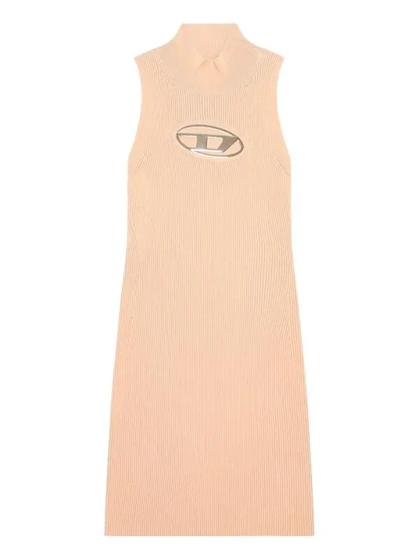 DIESEL® Sleeveless Logo Plaque Dress - No