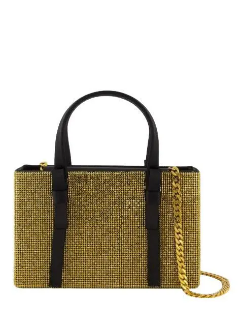 Kara Mesh Chain Tote Bag - Brown