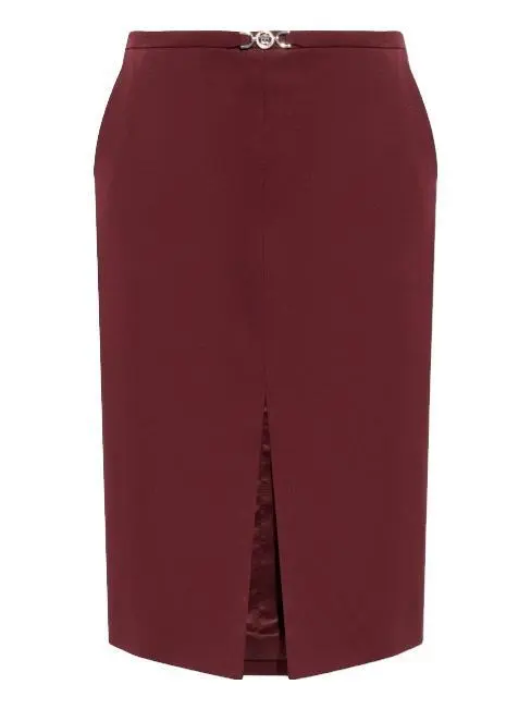 Versace Slit Detailed Pencil Skirt - Red