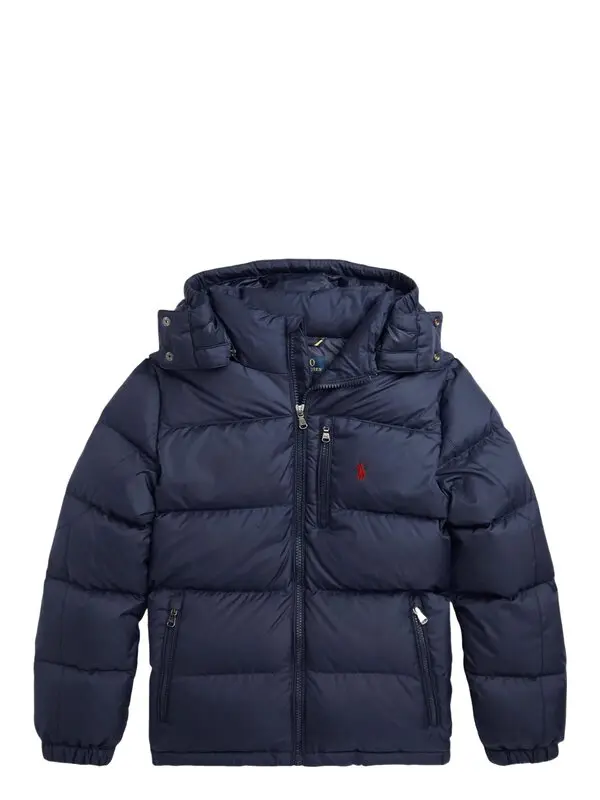 Ralph Lauren Quilted Down Coat With Zip Closure - Black