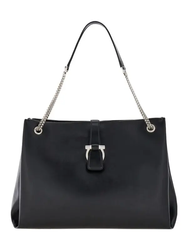 FERRAGAMO Top Handle Tote Bag - Black