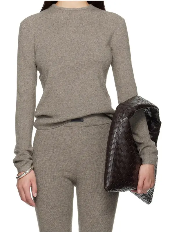 Fear Of God Ribbed Knit Long Sleeve T-shirt - Gray