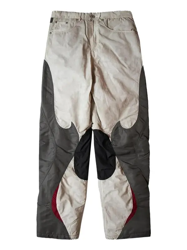 KUSIKOHC Rider Pants In Taffeta With Distressed Detailing - Multicolor