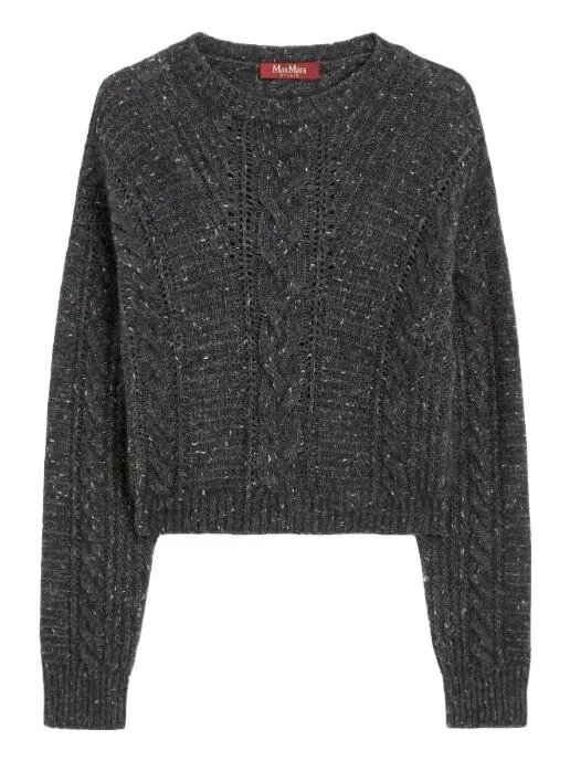 Max Mara Crasso Crewneck Ribbed Jumper - Dark Gray