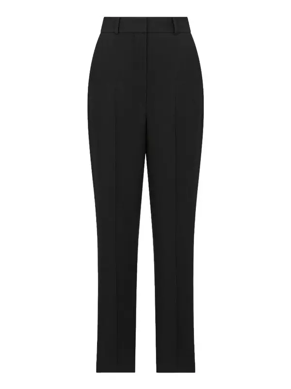 Dior Straight-cut Wool And Silk Trousers - Black