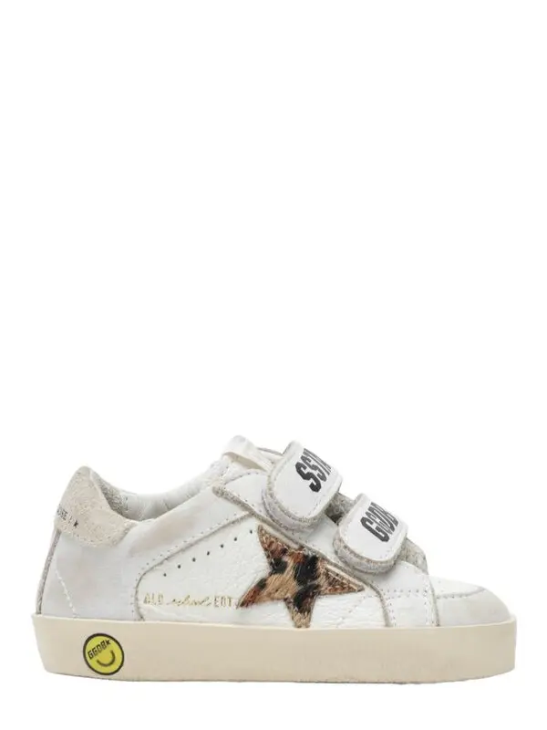 GOLDEN GOOSE Round Toe Velcro Sneakers - White