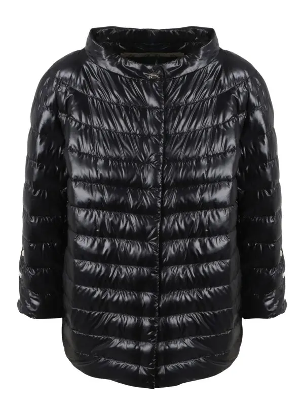 Herno Padded Coat With Three-quarter Sleeves - Black
