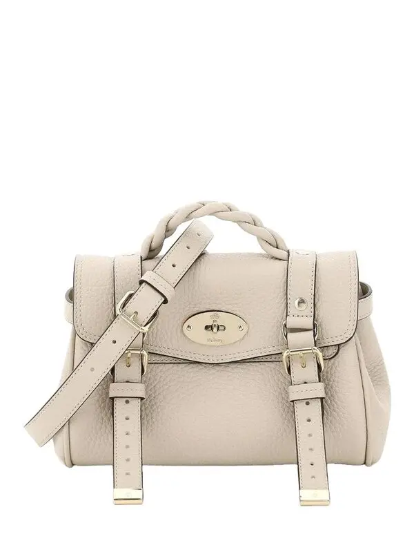 Mulberry Alexa Buckled Mini Crossbody Bag - Nude