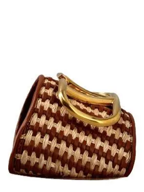 Valentino Garavani Vlogo Signature Woven Slide Sandals - Brown