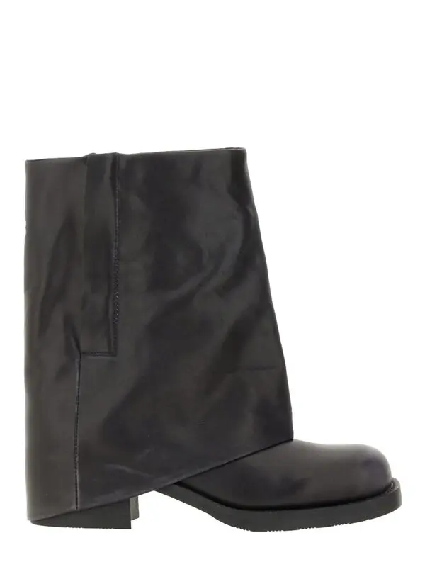 Ash Round-head Short Boots - Black