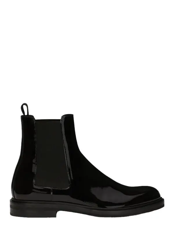 Dolce & Gabbana Round Toe Ankle Boots - Black