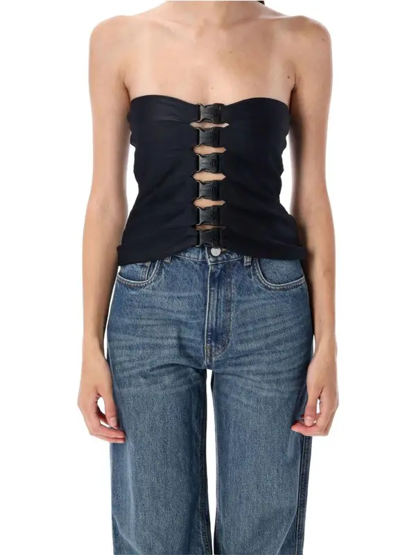 Coperni Multi-button Corset Top - Blue