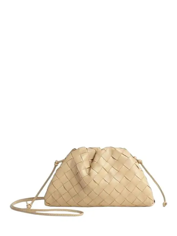 Bottega Veneta Mini Intrecciato Pouch Bag - Nude