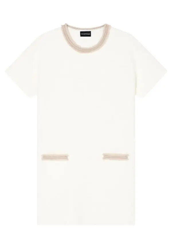 Emporio Armani Short Sleeve Round Neck Dress - White