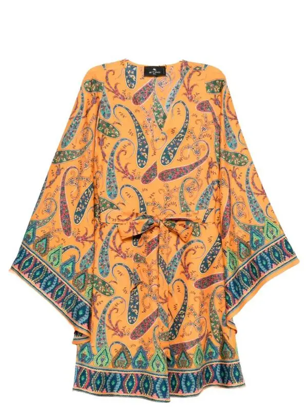 Etro Paisley Print Dress - Orange And Multicolor