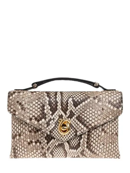 Bottega Veneta Flap Handbag With Turn Lock - Nude