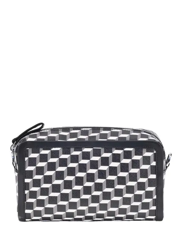 Pierre Hardy Geometric Print Box Shoulder Bag - Black