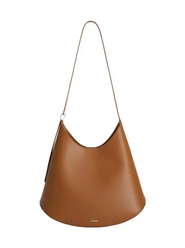 JIL SANDER Eldorado Medium Shoulder Bag - Hazelnut Color