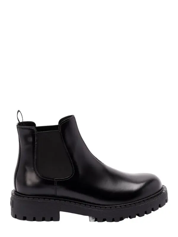 Prada Slip-on Ankle Boots With Block Heel - Black