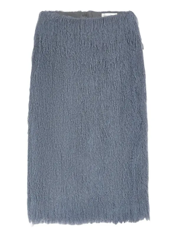 Dries Van Noten Fringe Midi Skirt - Grey