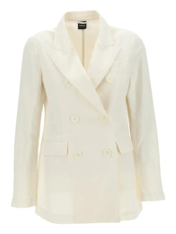 Aspesi Double-breasted Blazer - White