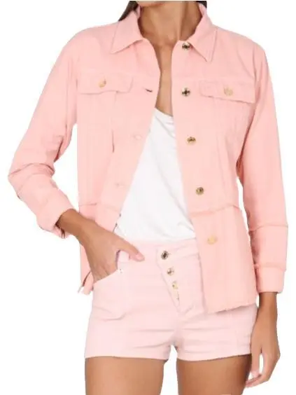 TOM FORD Long Sleeve Buttoned Denim Shirt - Pink
