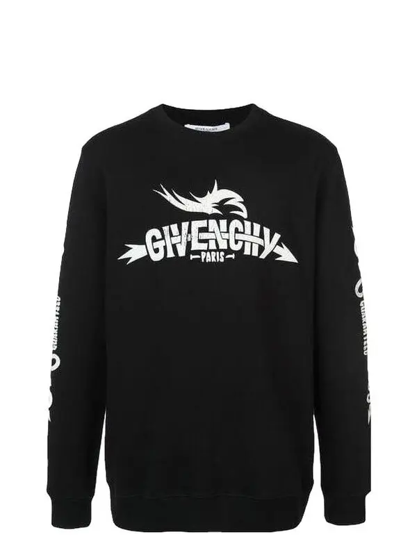 Givenchy Taurus Printed Long Sleeve Sweatshirt - Black