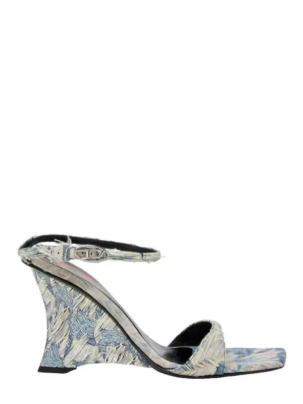 DIESEL® D-amber Wedge Sandals - Light Blue