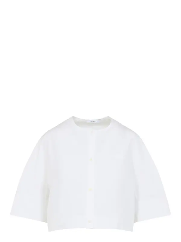 Givenchy Cropped Logo Patch T-shirt - White
