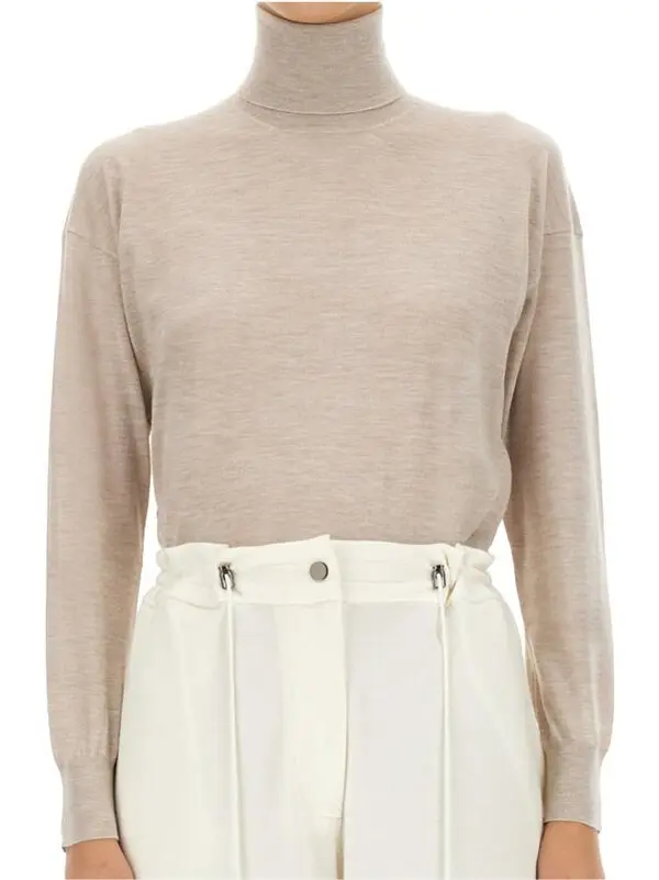TOM FORD Turtleneck Long-sleeved Knit Jumper - Beige