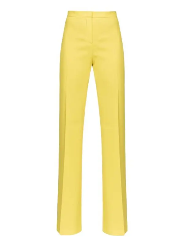 Pinko High-waist Straight-leg Trousers - Yellow
