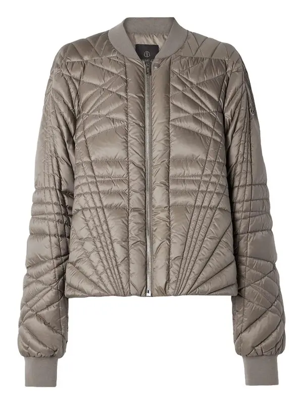 Moncler Long-sleeved Down Jacket - Brown