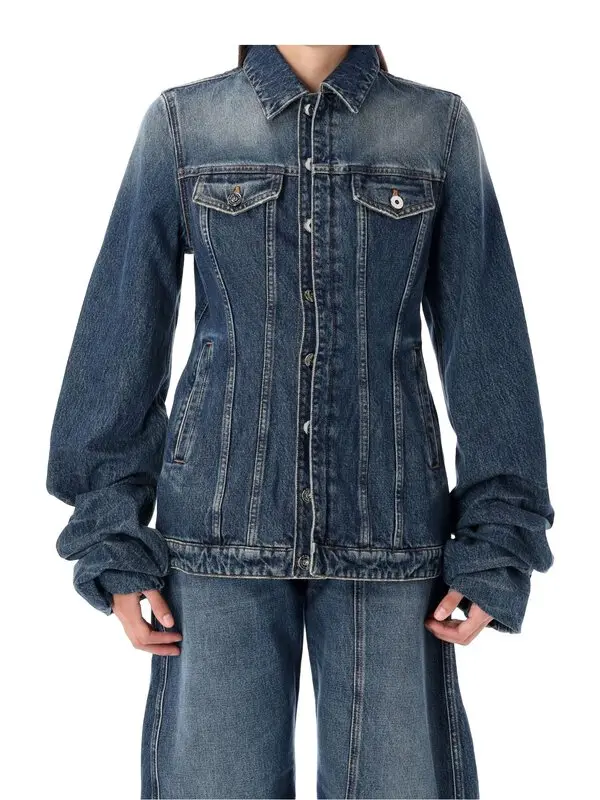 JEAN PAUL GAULTIER Fitted Denim Jacket - Blue