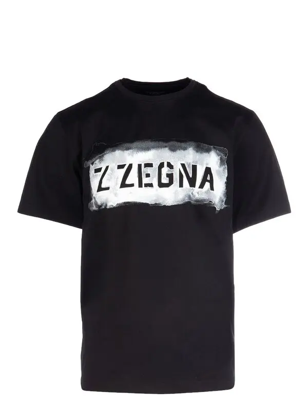 Zegna Logo T-shirt - Black