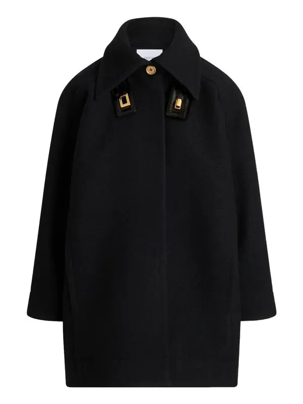 PATOU Collared Twist-lock Coat - Black
